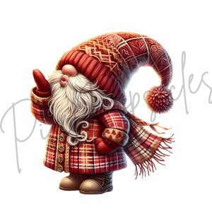 16 Cute Winter Gnome Watercolor Clipart, Gnome Winter Clipart PNG ...