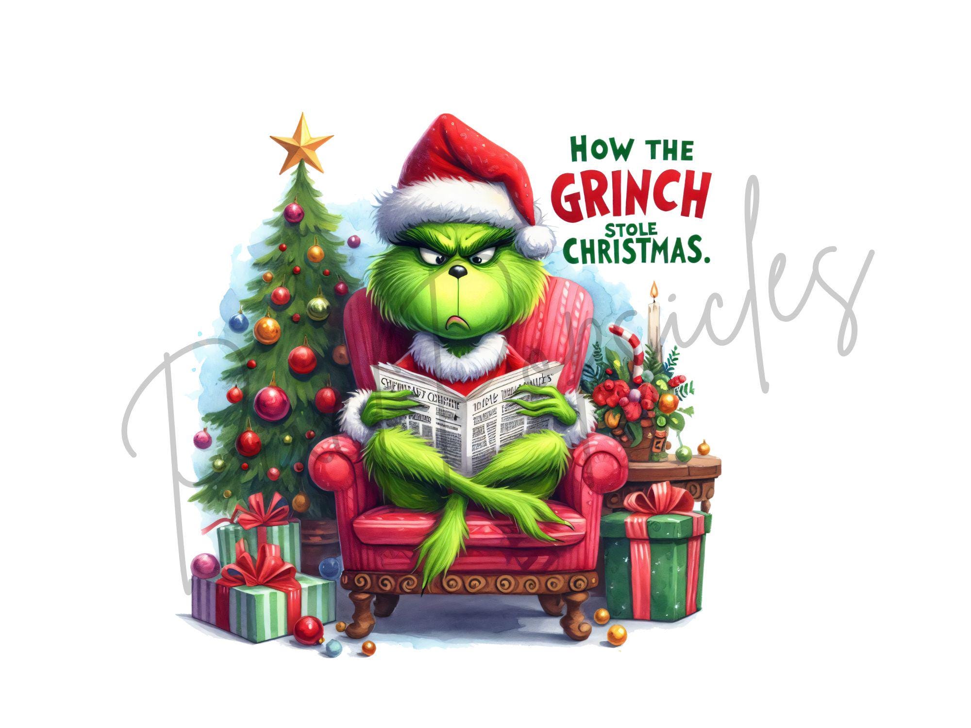 Christmas Grouchy Character PNG Clipart: Holiday Download - Etsy