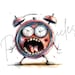 Funny Clock Clipart | Digital Printable Vector Clock Face for Creative ...