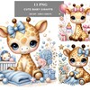 Giraffe Clipart, Cute Giraffe PNG, Baby Shower Clipart, Digital ...