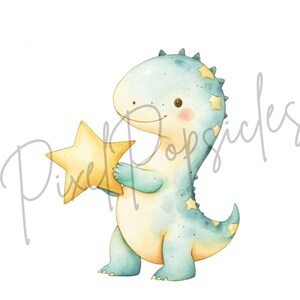 Cosmic Dinosaur Art Print: Galactic Dino Nursery Decor (digital ...