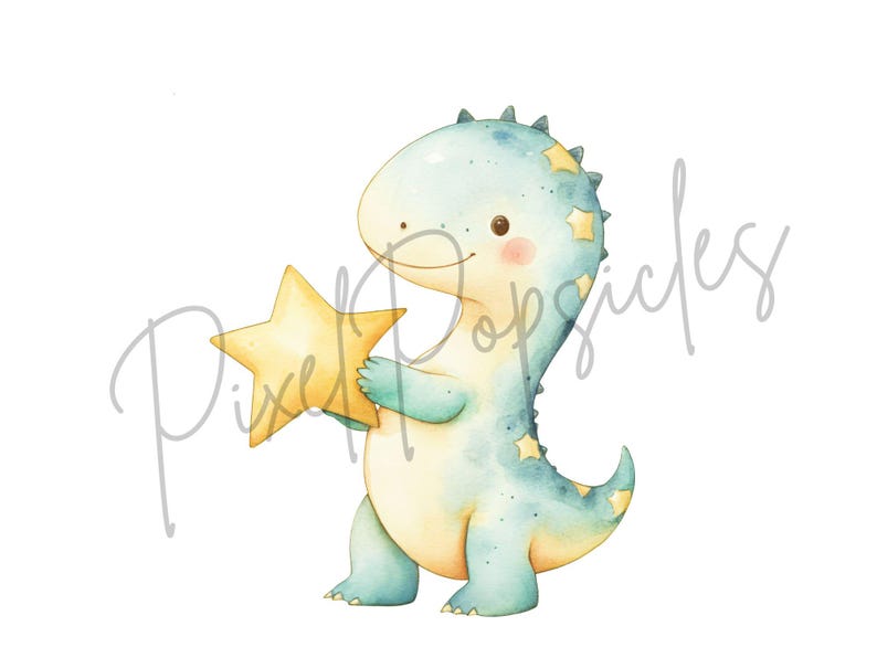 Cosmic Dinosaur Art Print: Galactic Dino Nursery Decor (digital ...