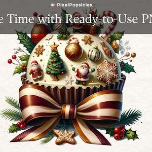 Christmas Sweets Clipart 10 PNG Bundle, Holiday Treats Graphics ...