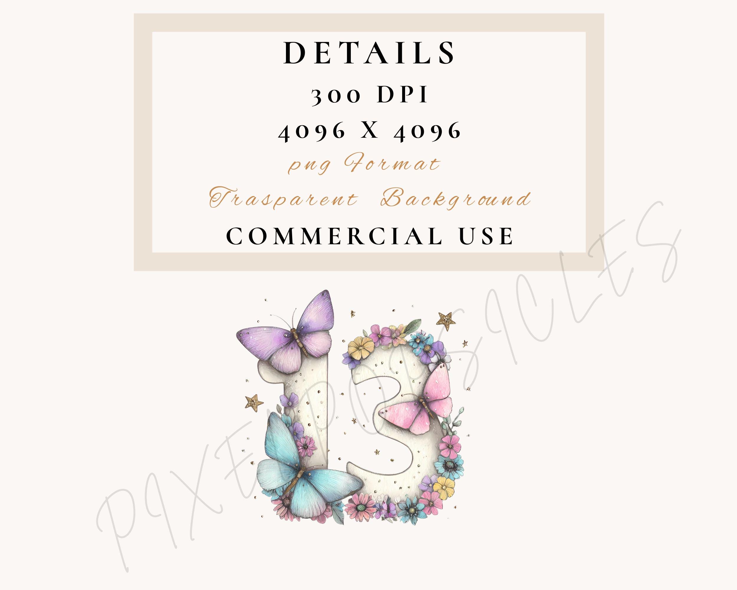 Watercolor Fairy Number Clipart: Birthday PNG Set (digital) - Etsy UK