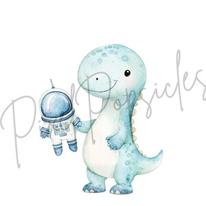 Cosmic Dinosaur Art Print: Galactic Dino Nursery Decor (digital ...