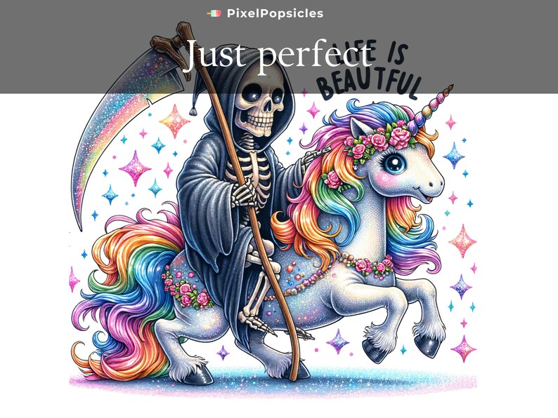 12 Funny Grim Reaper PNG Clipart: Beach Skeleton, Summer Vibes (digital ...