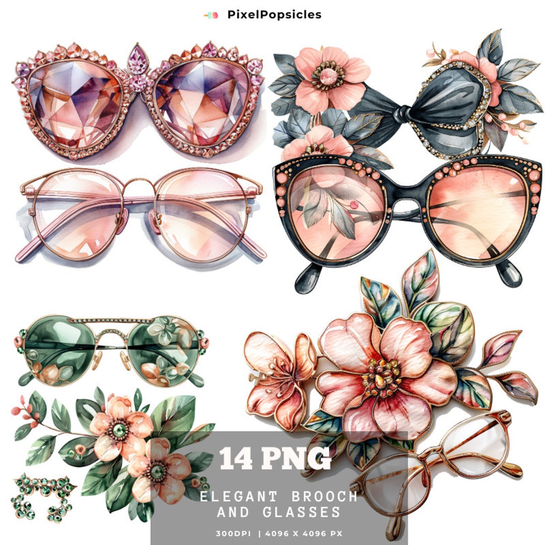 14 Sunglasses Clipart, Sunglasses Clip Art, Summer Clipart, Retro ...