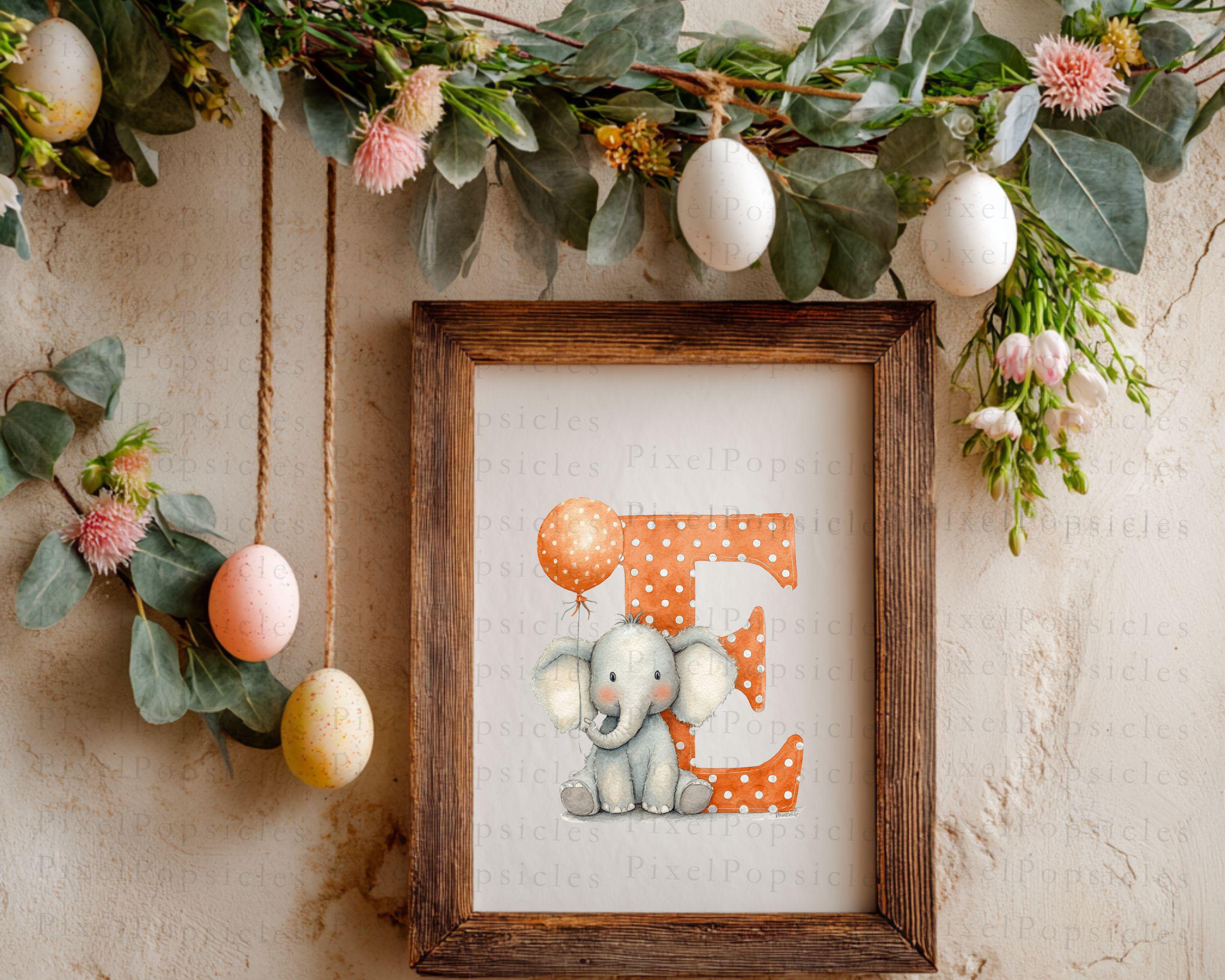 Watercolor Animal Alphabet Clipart – Nursery ABC Illustrations (digital ...