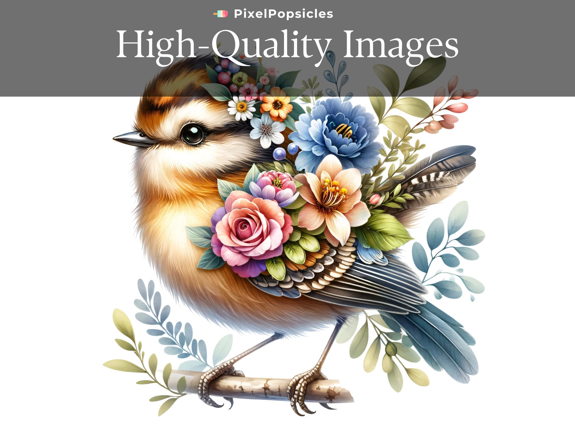 12 Cute Spring Birds Png, Cute Birds Clipart Png, Scrapbooking, Card ...