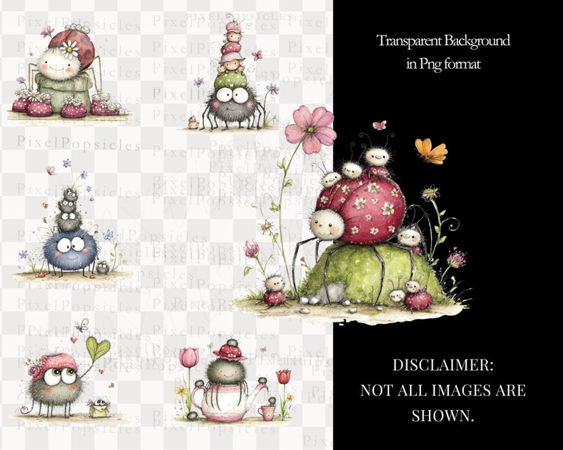 Funny Spider Mom PNG, Whimsical Bug Family, Mother's Day Digital Art ...