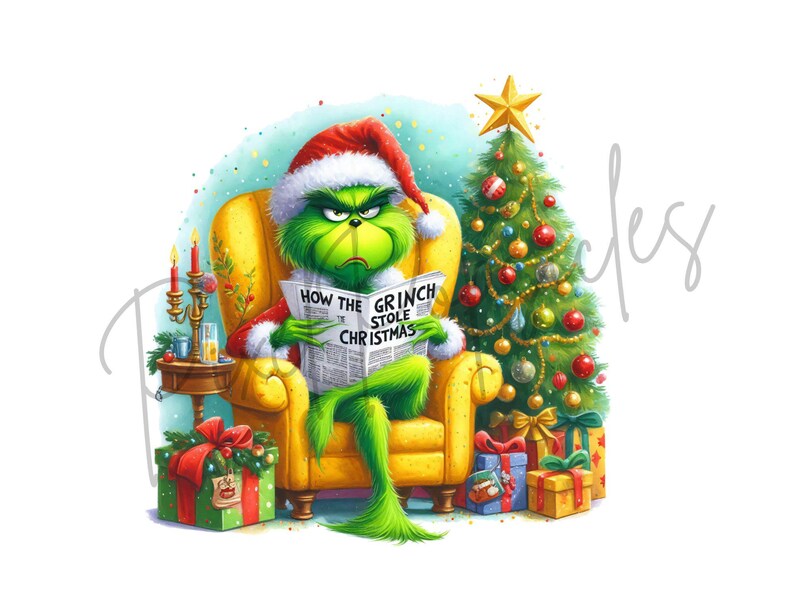 Christmas Grouchy Character PNG Clipart: Holiday Download - Etsy