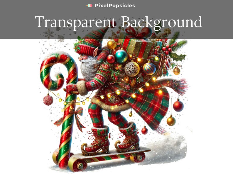 Christmas Elf Watercolor Clipart: Festive PNG Bundle (digital Download ...