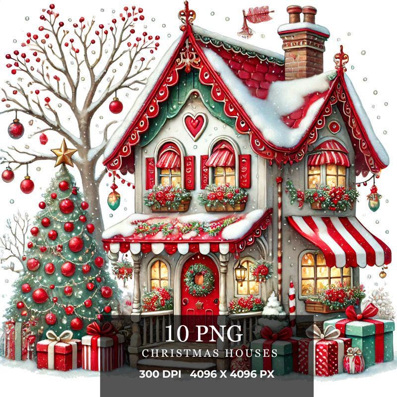 Christmas House - Etsy