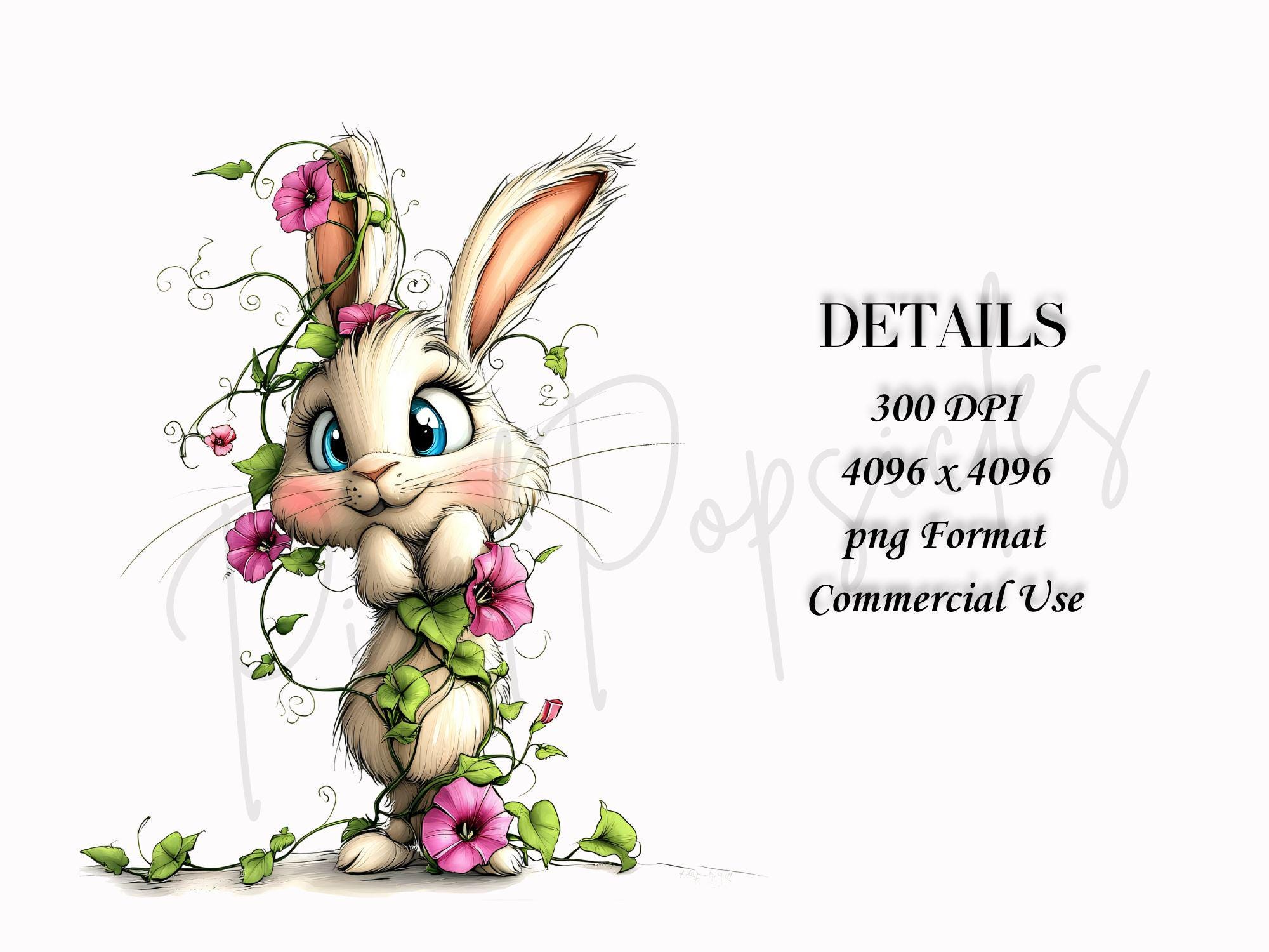 Watercolor Bunny Clipart – Easter Rabbit Illustrations (digital ...