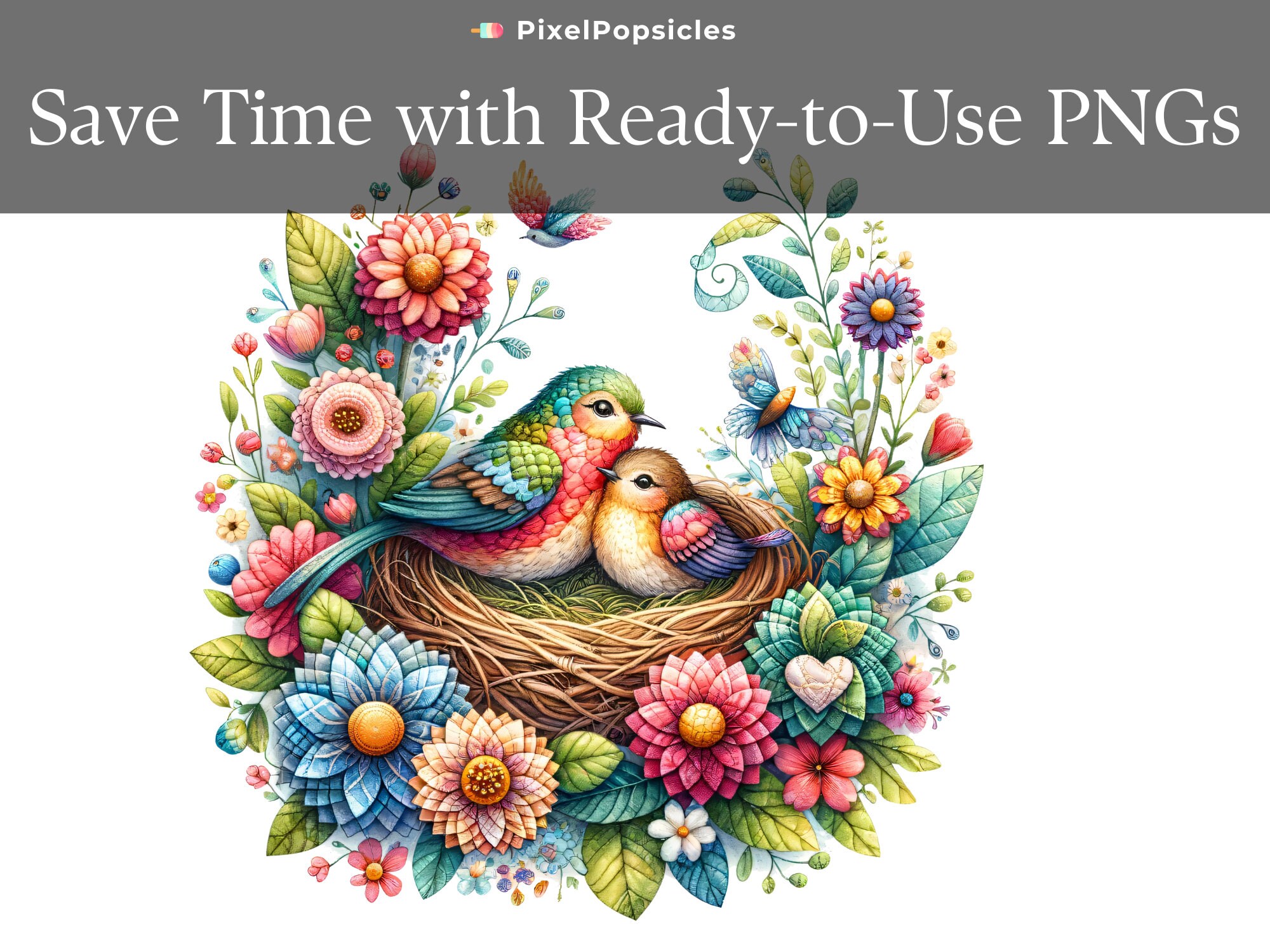 14 Cute Spring Birds Png, Cute Birds Clipart Png, Scrapbooking, Card ...