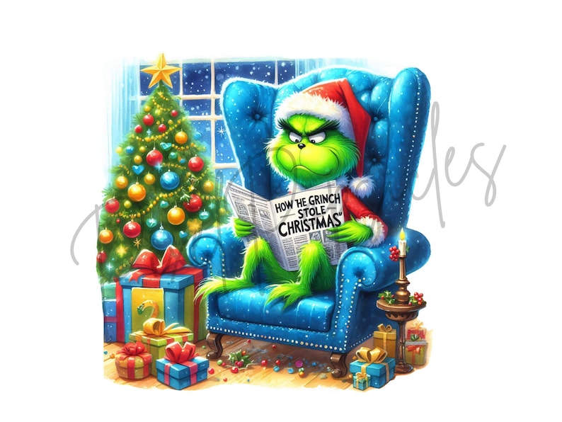 Christmas Grouchy Character PNG Clipart: Holiday Download - Etsy
