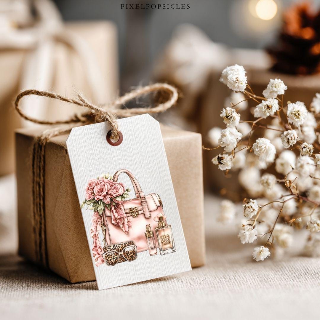 Glamorous Perfume Accessories Clipart: Watercolor Fashion Illustration ...