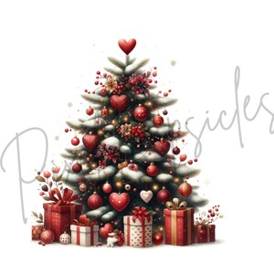 14 Christmas Tree Clipart Pngs - Festive Red Winter Holiday Graphics ...