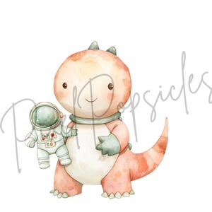 Cosmic Dinosaur Art Print: Galactic Dino Nursery Decor (digital ...