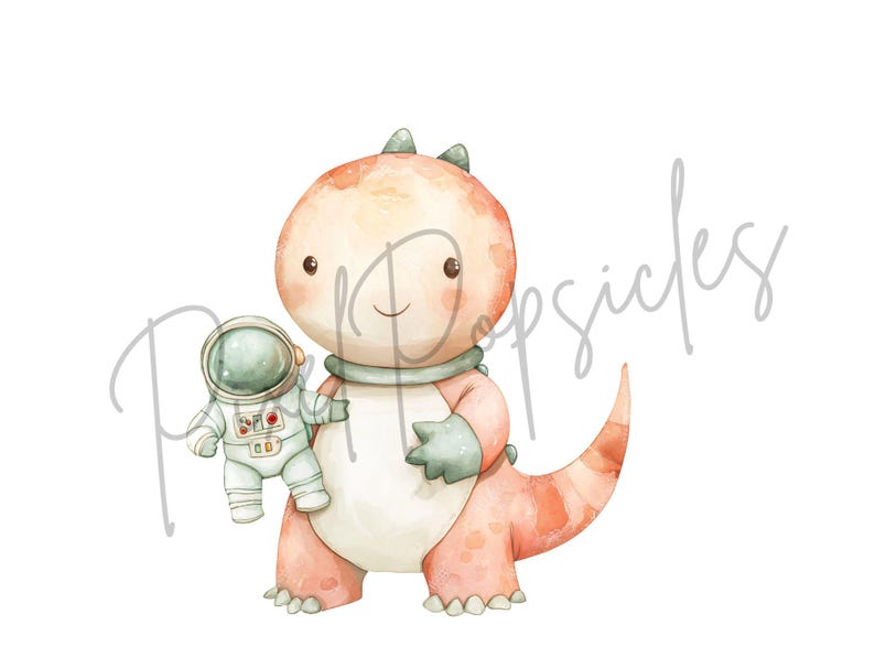 Cosmic Dinosaur Art Print: Galactic Dino Nursery Decor (digital ...