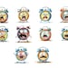 Funny Clock Clipart | Digital Printable Vector Clock Face for Creative ...