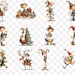 Whimsical Christmas Elf Clipart: Holiday PNG Images (digital Download 1 ...