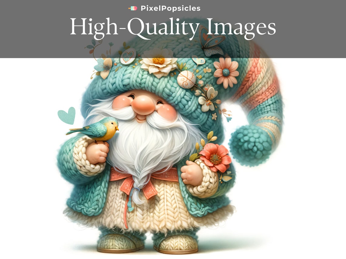 Cute Little Gnomes Clipart, 14 High Quality Pngs, Nursery Art, Digital ...