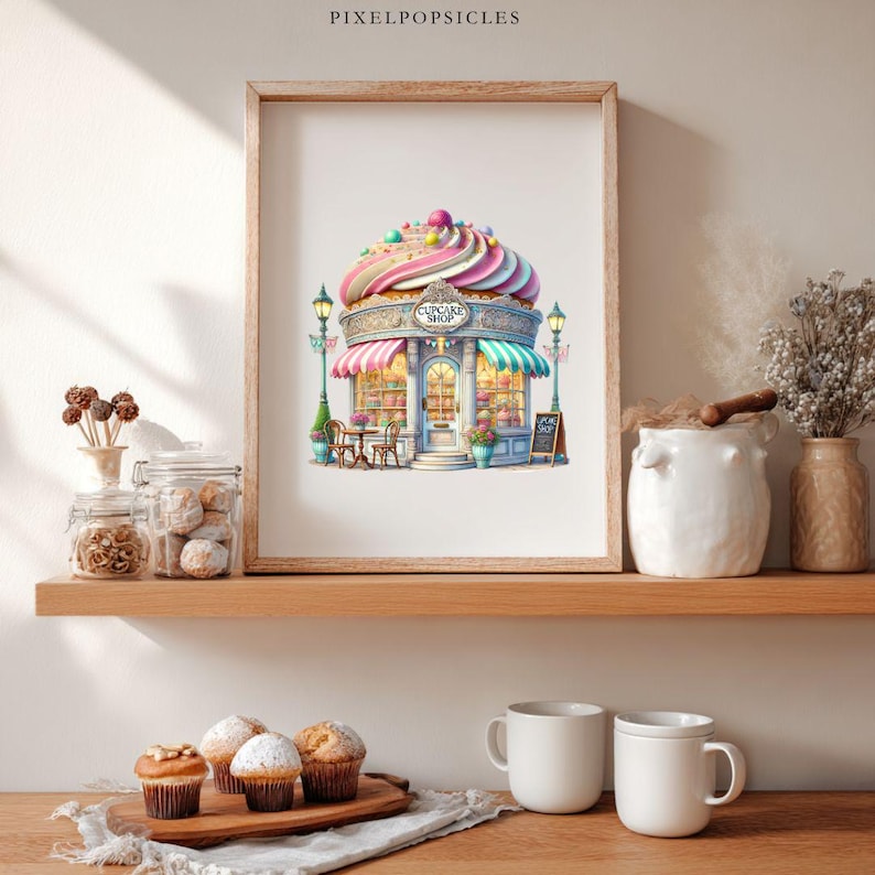 Whimsical Fantasy Storefront Clipart PNG Bundle - Magical Shop Graphics ...