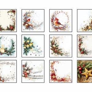 Christmas Junk Journal Digital Papers, Winter Backgrounds for ...