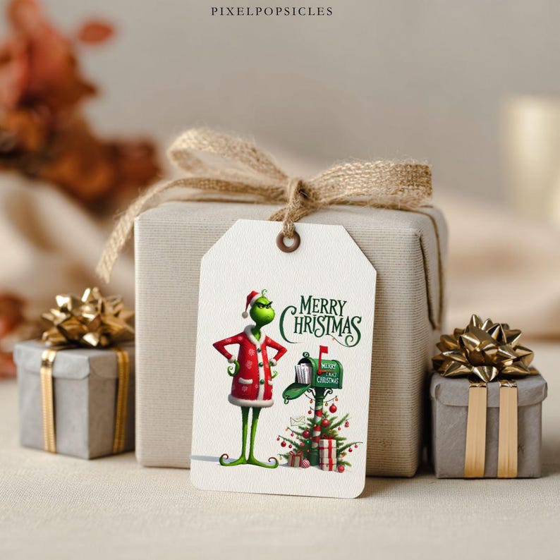 Merry Christmas Grouchy Green Clipart: PNG Digital Art (digital ...