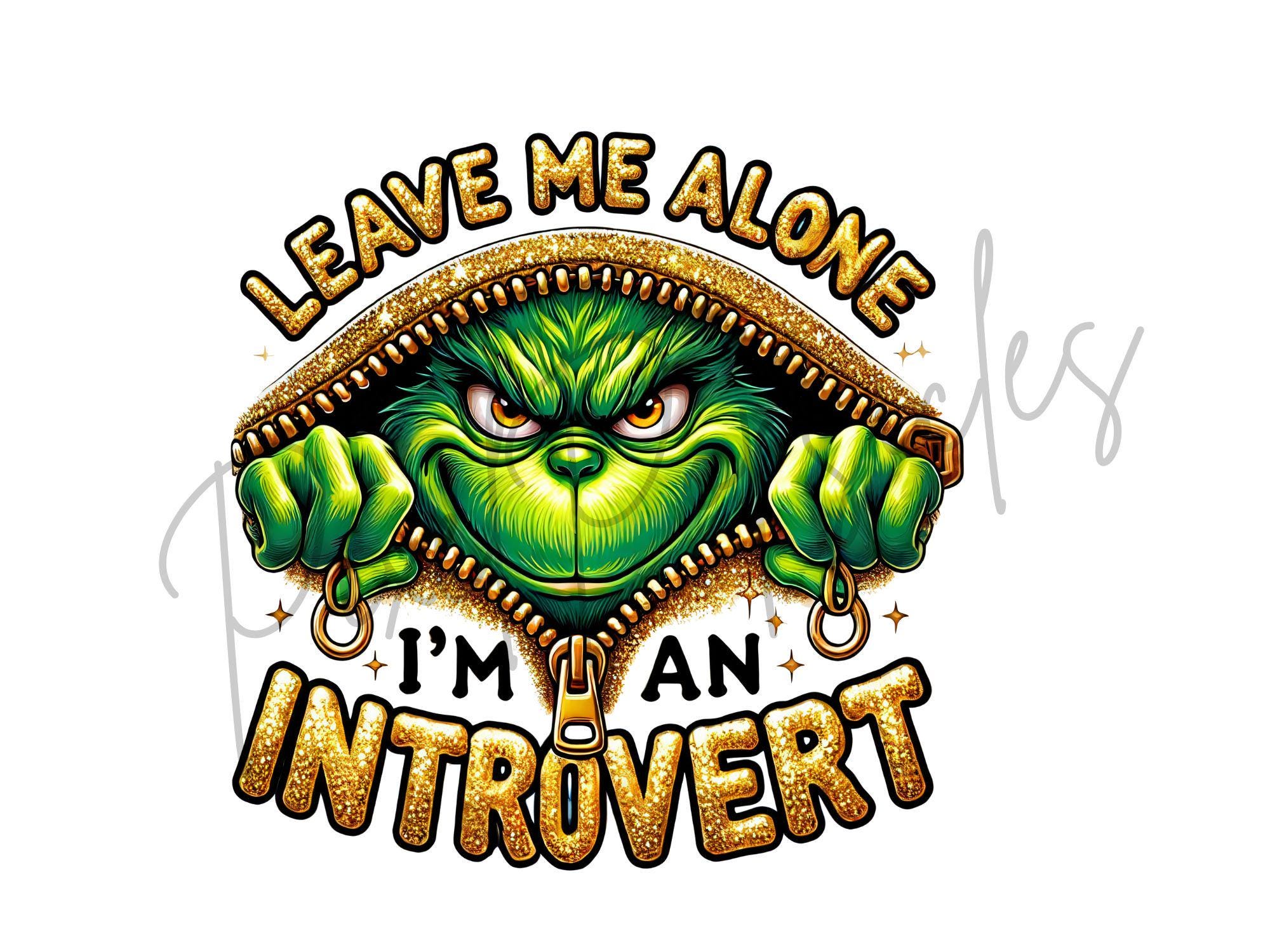 Xmas Funny Grump Clipart: PNG Digital Design Introvert, Sublimation - Etsy