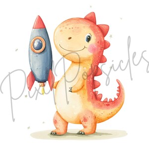 Cosmic Dinosaur Art Print: Galactic Dino Nursery Decor (digital ...
