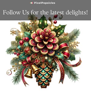 Pine Cones Watercolour Clipart, 10 Transparent PNG 300 Dpi, Christmas ...