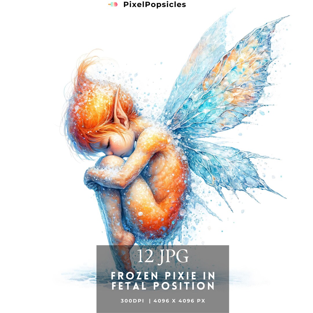 Watercolor Frozen Pixie Clipart: Commercial Use (digital Download) - Etsy