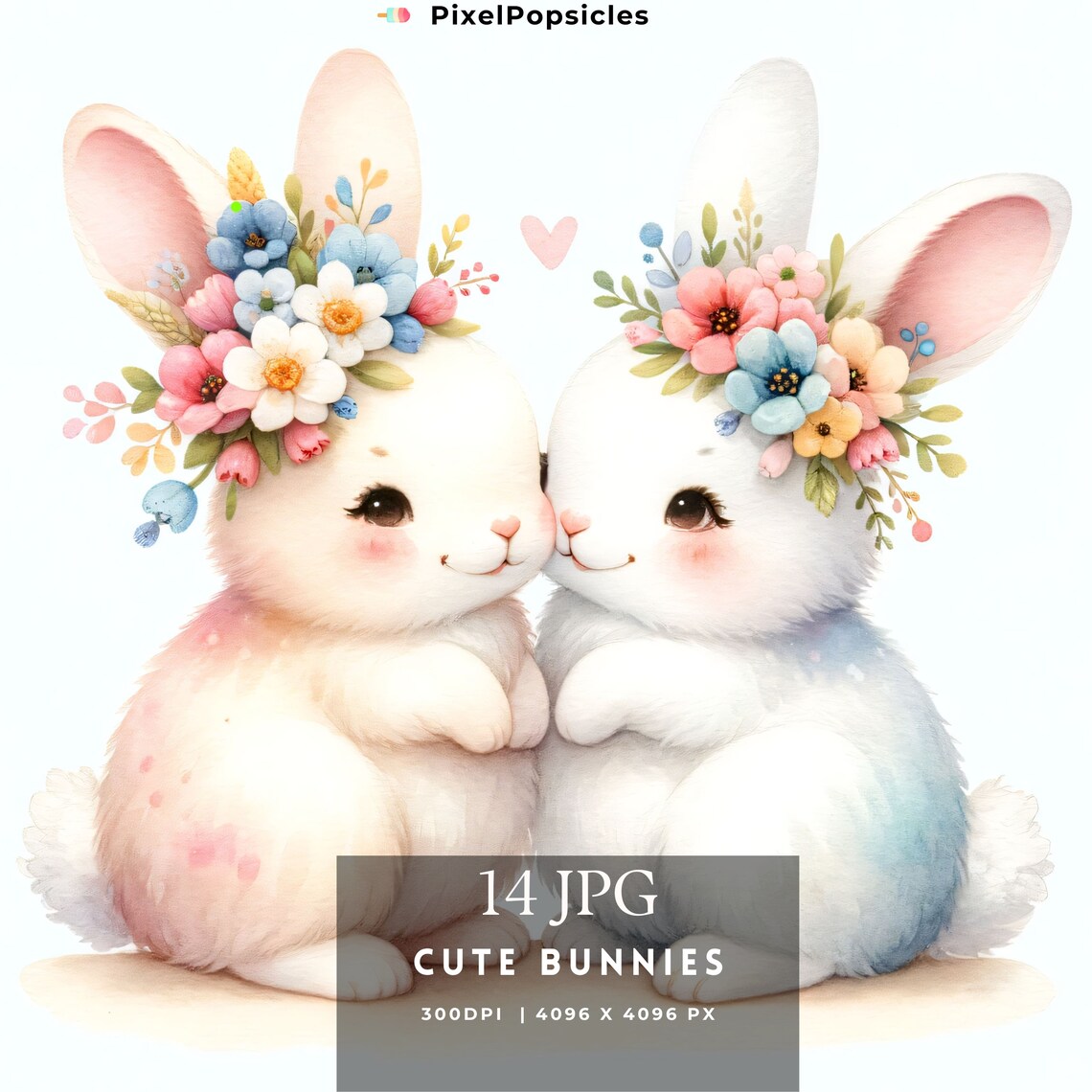14 Cute Bunniesjpg Sweet Bunnies Spring Floral Bouquets Nursery Decor ...