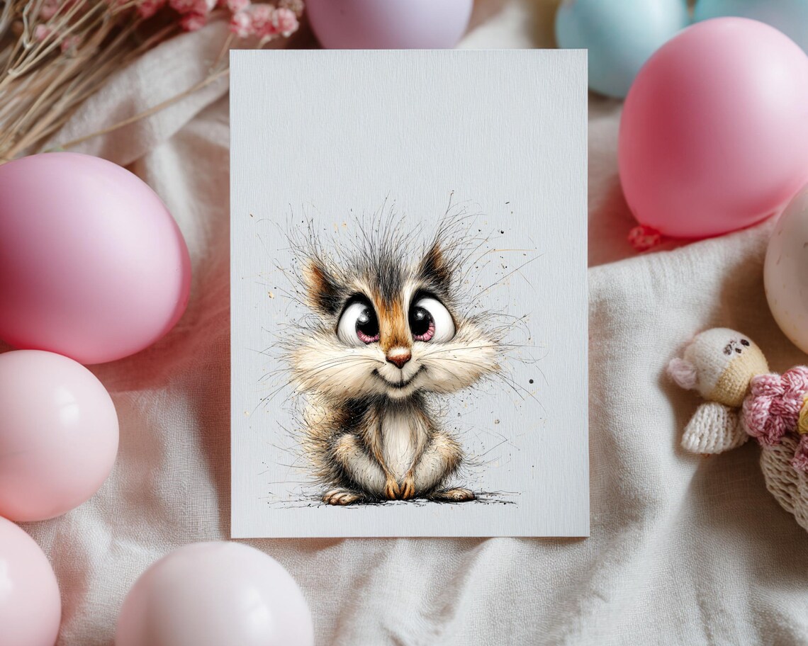 Quirky Squirrel Clipart – Funny Woodland Animal PNG (digital Download ...