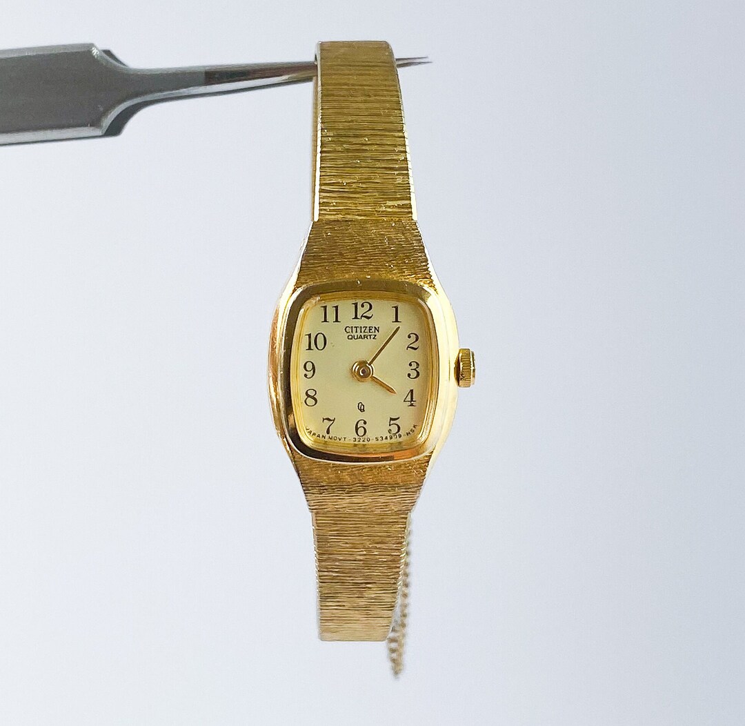 Ladies' Gold-tone Citizen Quartz Watch With Integrated Bracelet - Etsy
