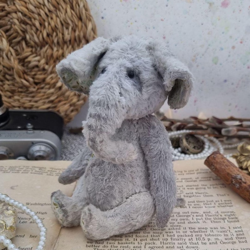 Pattern Baby Elephant 15 Cm PDF, Artist Teddy Elephant OOAK Toy Sewing ...