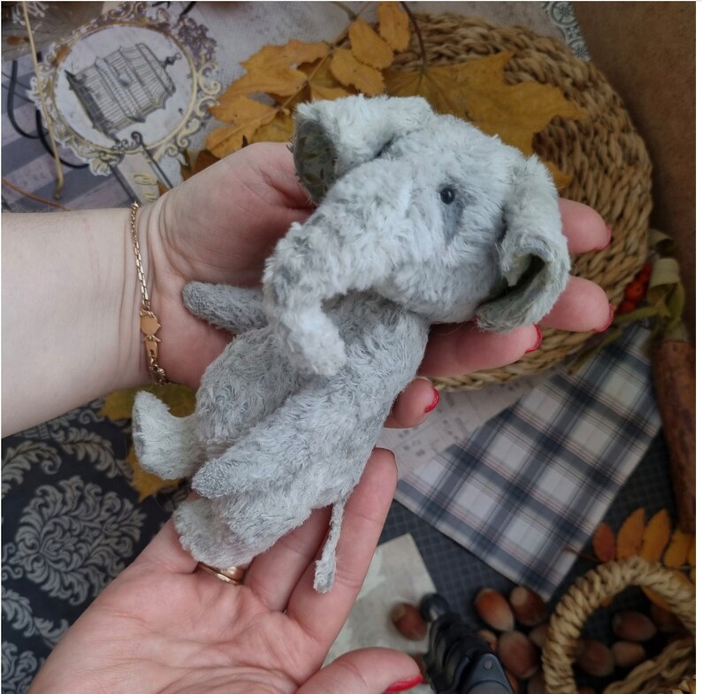 Pattern Baby Elephant 15 Cm PDF, Artist Teddy Elephant OOAK Toy Sewing ...