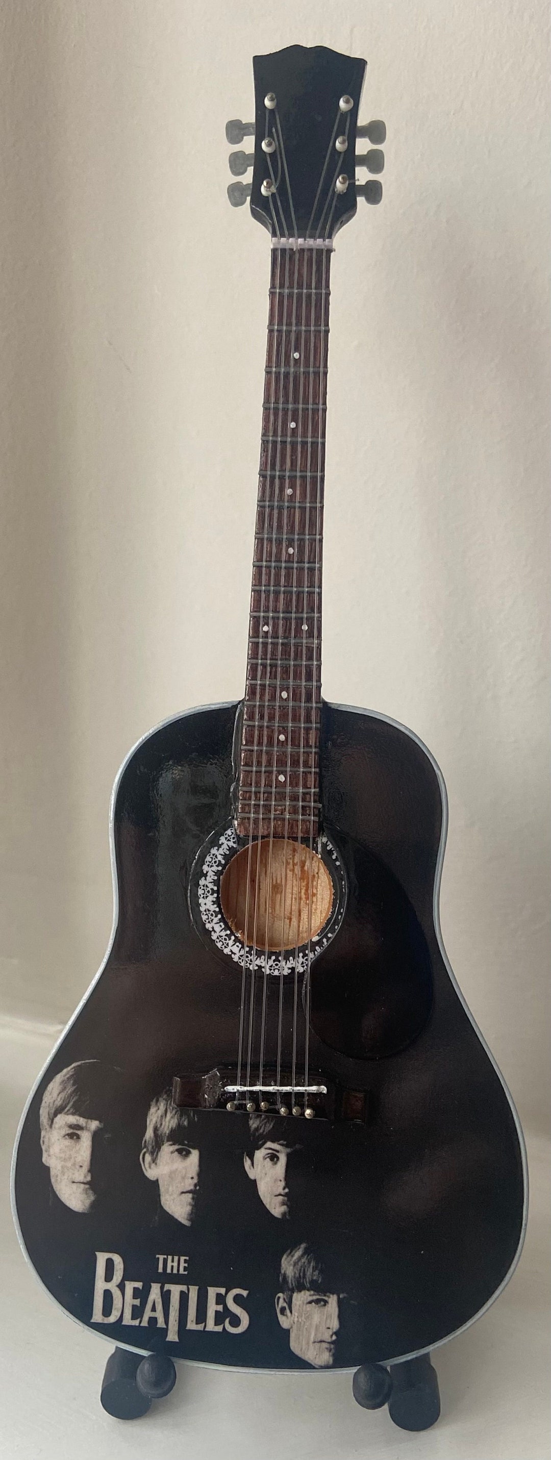 Beatles Miniature Guitar With Display Box and Stand - Etsy