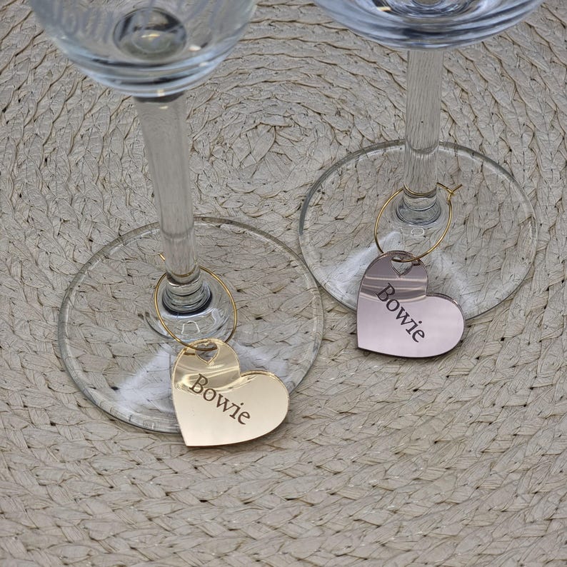 Party Drinks Charms, Personalised Heart Cocktail Charms, Engagement ...