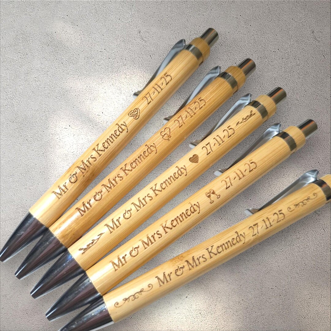 Personalized Wedding Pen, Custom Wood Pen, Mr & Mrs Pen, Pen, Valentine ...