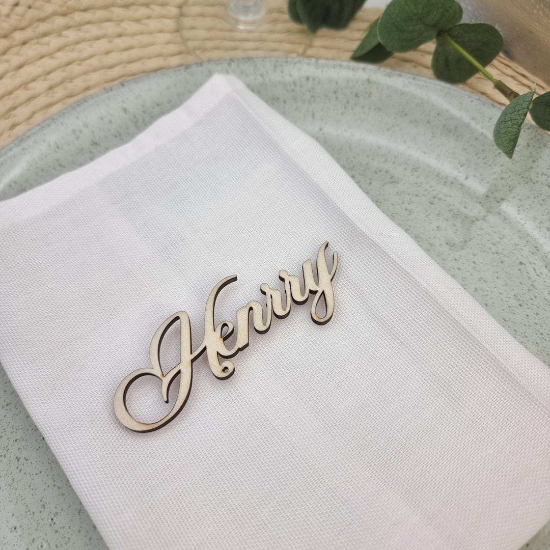 Personalized Wooden Place Names: Laser Cut Wedding Favors - Etsy