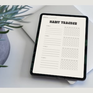 Monthly Habit Tracker, Printable, Portrait, Habit Tracker Template, A4 ...