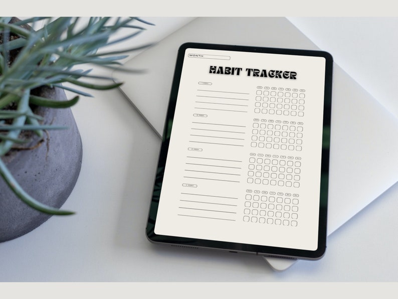 Monthly Habit Tracker, Printable, Portrait, Habit Tracker Template, A4 ...