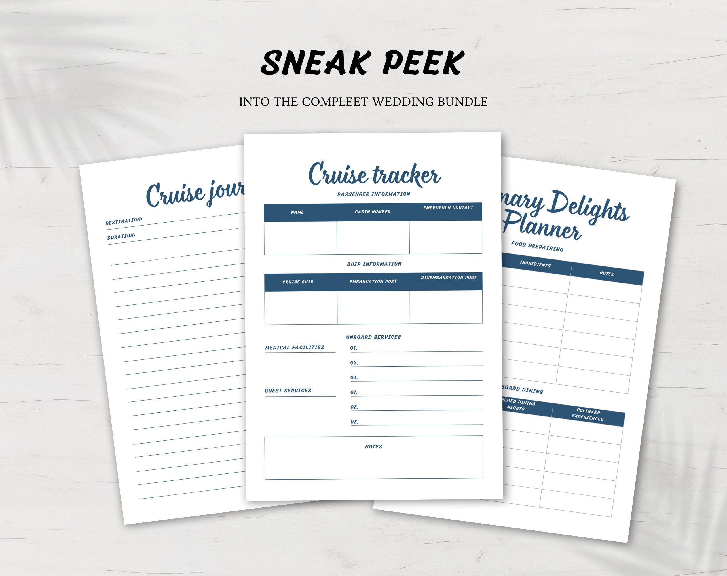 Cruise Planner Bundle | Instant Download | Printable Vacation Template ...