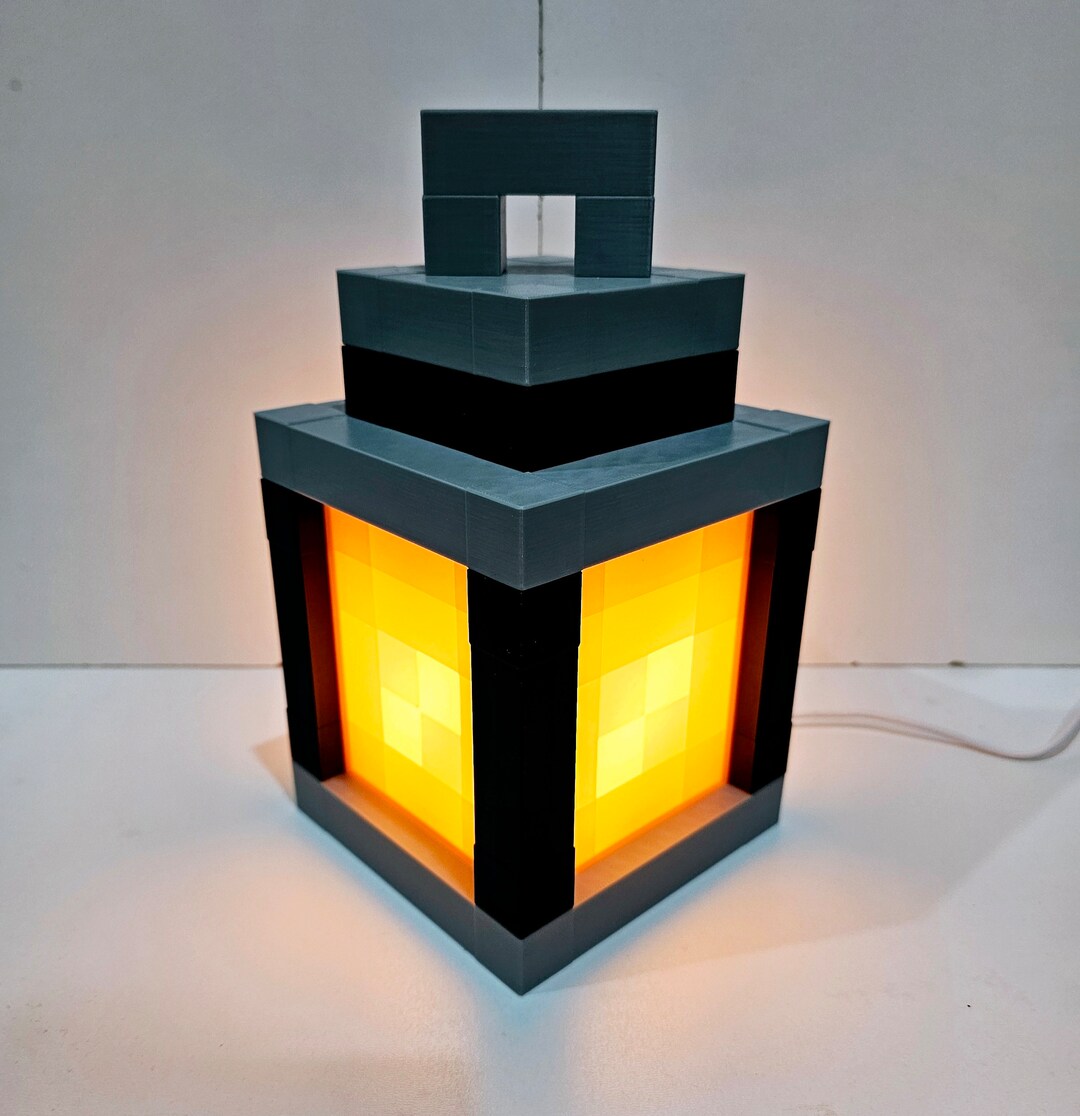 Minecraft Inspired Bedside Lantern - Etsy UK