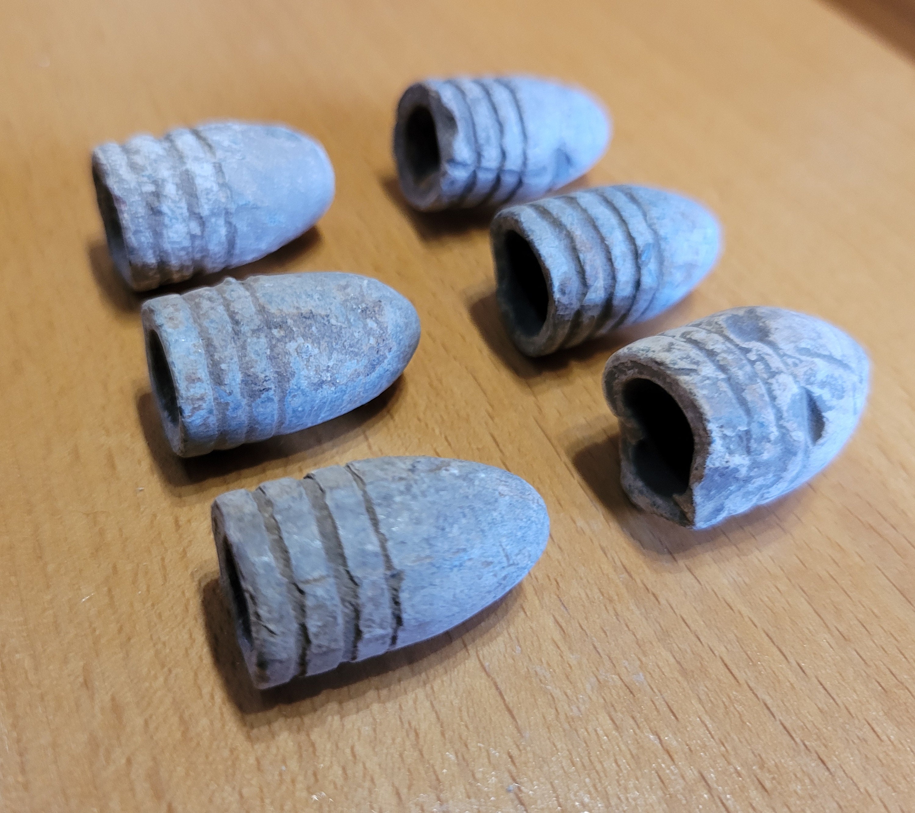 Lead Bullets From the Civil War 6 Pieces, Large and Heavy. Rare Set ...