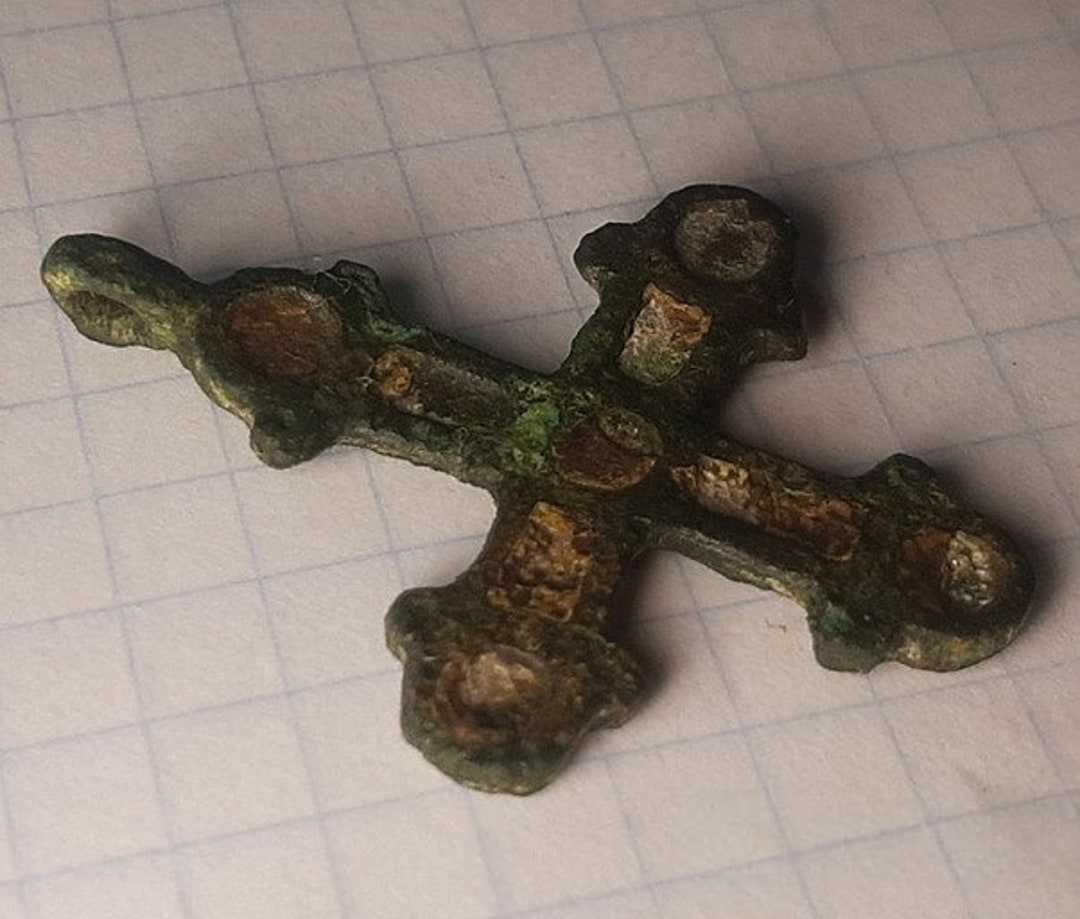 Cross With Enamel. Original Artifact of the Viking Age, Medieval ...