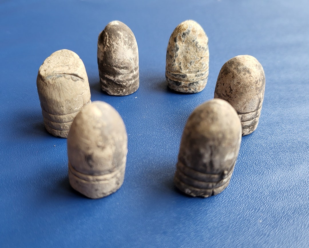 Antique Lead Bullets From the Civil War 6 Pieces Large and - Etsy